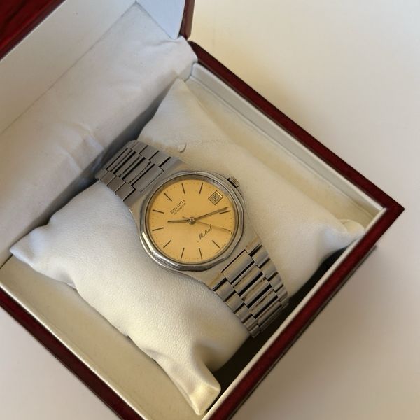 1980's Vintage Zenith Mistral Automatic Classic Slim Watch Date 35mm ...