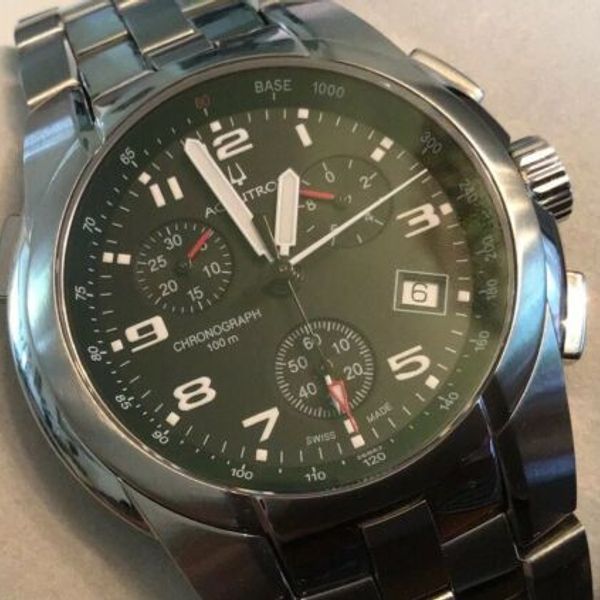Bulova Accutron Eagle Pilot Men Watch 26B62 Apollo 11 Buzz Aldrin New ...