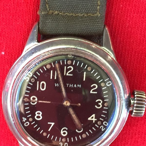 FS WWII Waltham US Navy Pilot Watch NOS WWII Strap Just Serviced ...