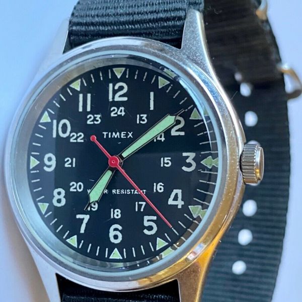 Timex J.Crew 2008 Men's Military Style Stainless Steel Field Watch ...