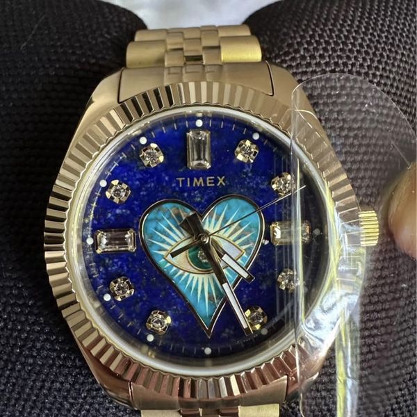 Timex X Jacquie Aiche Legacy Lapis Tribe Eye Heart Watch 36mm - New w ...