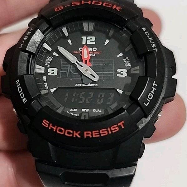 Casio G-SHOCK G-100 (2327) Analog Digital 47mm Black Wristwatch ...
