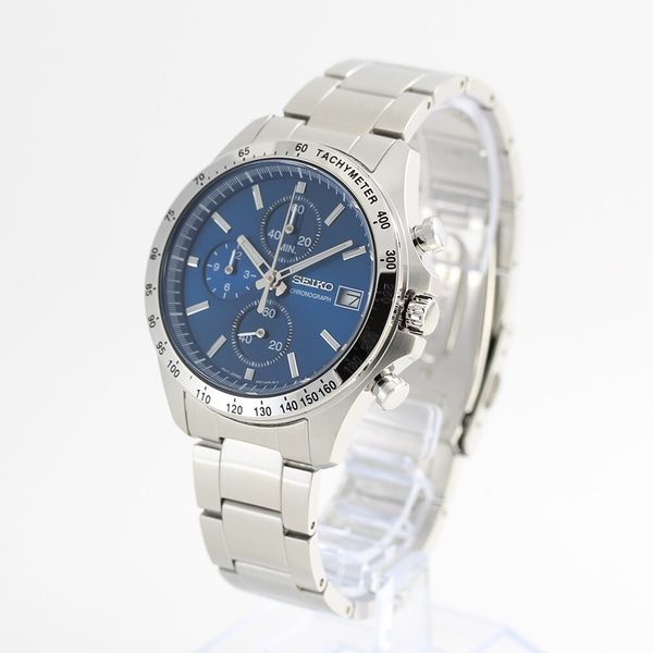 SEIKO SPIRIT SBTR023 Analog Quartz Chronograph Blue Silver ...