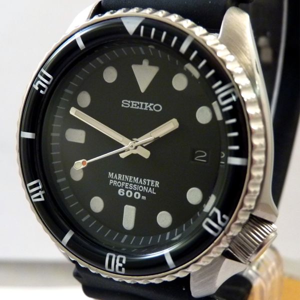 Seiko Ceramic Black MarineMaster 600 Automatic Diver Date Watch Custom ...