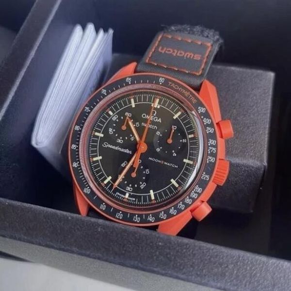 OMEGA x Swatch MoonSwatch Mission to the Earth LAVA Moon Watch -With ...