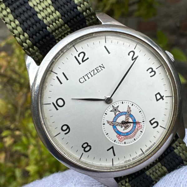 Vintage Citizen PAF Log Side Second Arabic Dial Quartz Pakistan Air ...