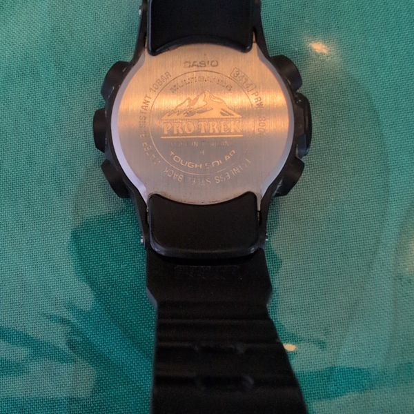 Casio Pro Trek Men PRW-3000 Triple Sensor Tough Solar Digital Watch 8" | WatchCharts Marketplace