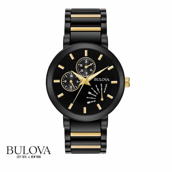 Authentic Bulova Men's 98C124 Two Tone Stainless Steel Day/date 45mm ...