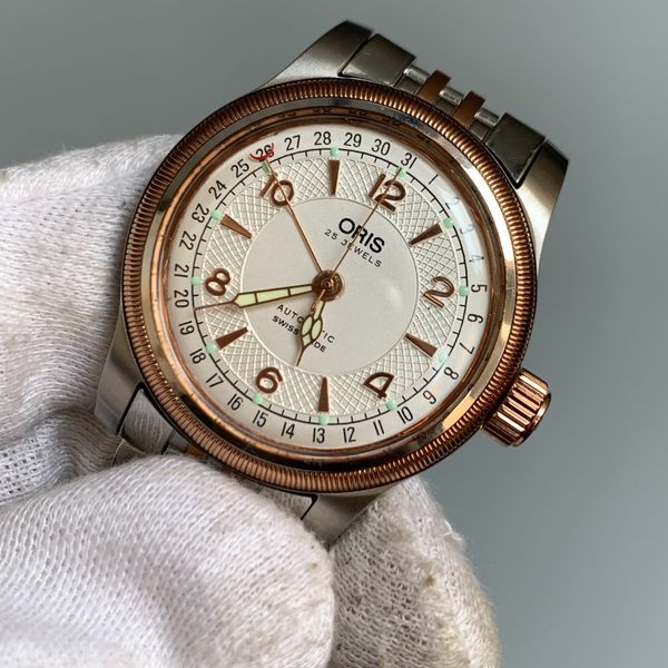 Oris Big Crown Pointer Date Automatic 25 Jewels Men Swiss Wrist Watch ...