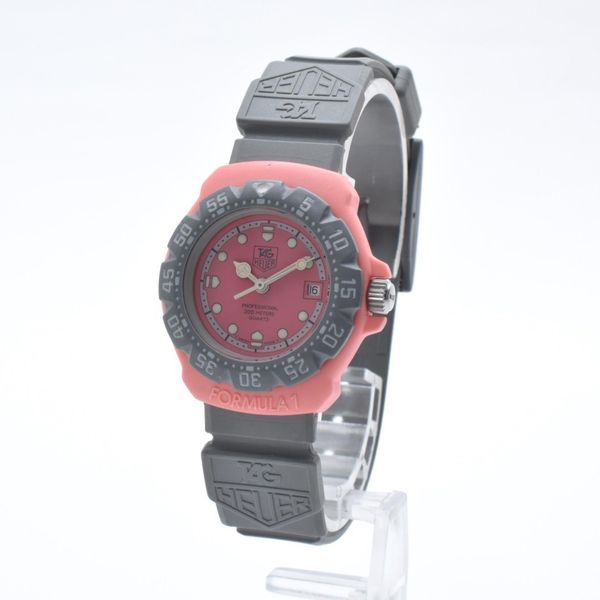 [Top MINT] Vintage TAG Heuer Formula 1 360.508 Pink Grey Quartz Ladies ...