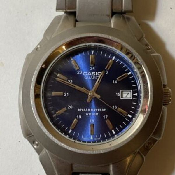 CASIO MENS Quartz 2719 MTP-3050 Blue Dial Stainless steel Watch needs ...