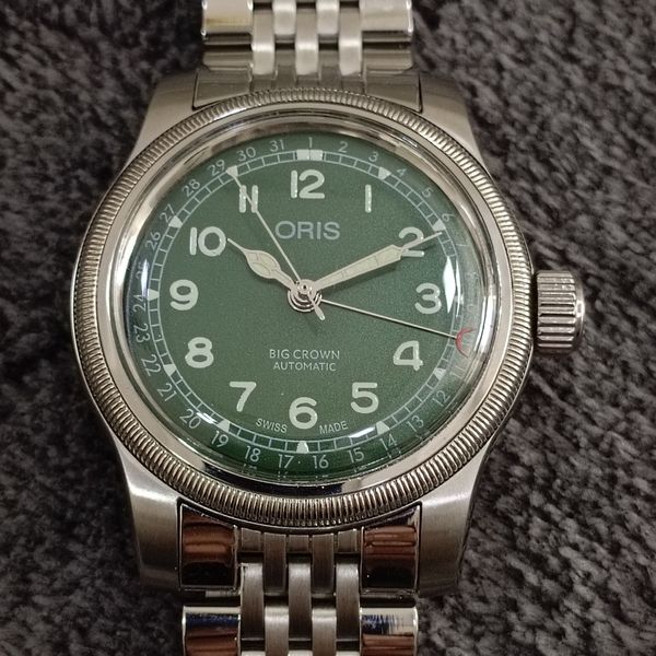 ORIS Big Crown Pointer Date Green Dial Men's Swiss Watch | WatchCharts ...