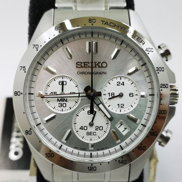 SEIKO Spirit SBTR009 Silver Chronograph Quartz Stainless Men's Watch ...