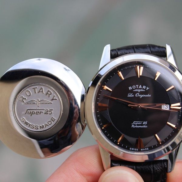 FS: Rotary Super 25 Rotomatic (black dial, rose markers) Limited ...