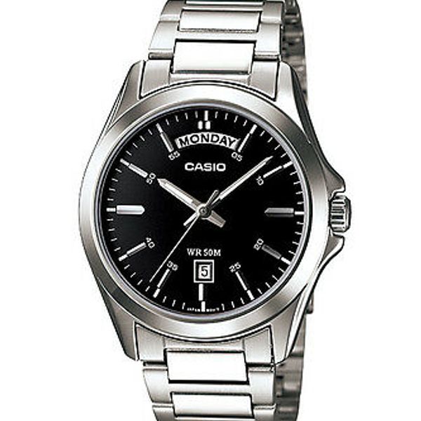 Casio New Original MTP-1370D-1A1 Analog Mens Watch Stainless Steel ...
