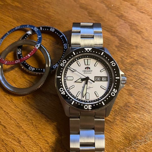 [WTS]Orient Mako USA 2 White + coin edge bezel + ceramic insert ...