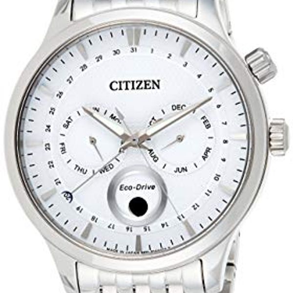 Citizen Citizen Eco-Drive Moon Phase Citizen Silver Men's Analog ...