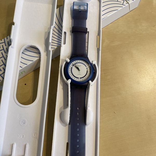 Swatch x Hodinkee Sistem51 Blue Stoplight Neon Remix SO30Z402 ...