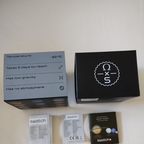 GENUINE mission To The Moon Moonswatch Watch Box X Omega "BOX ONLY" "NO ...