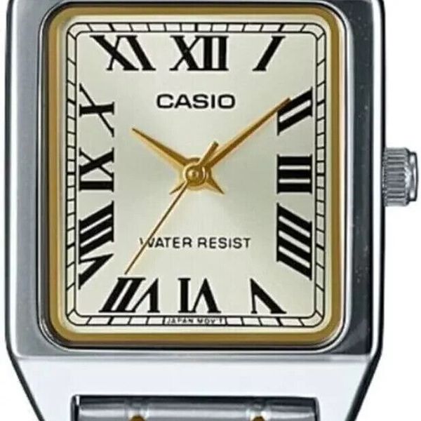 Casio LTP-V007SG-9B Analog Ladies Champagne Dial Stainless Steel Quartz ...