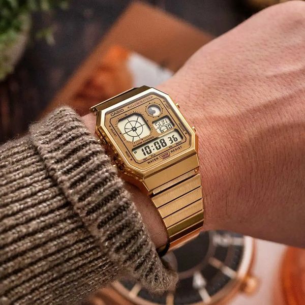 Casio Digital Watch A130WEG-9AEF Vintage Collection World Time Gold ...