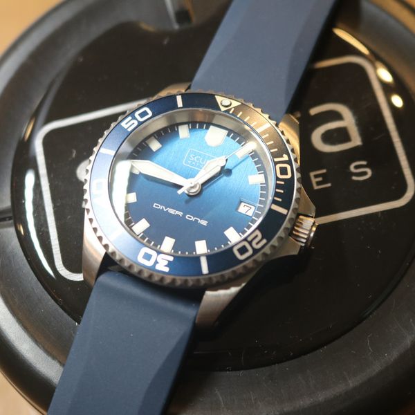 [$285 USD] FS: Scurfa Diver One DI-500 titanium, blue proto dial ...