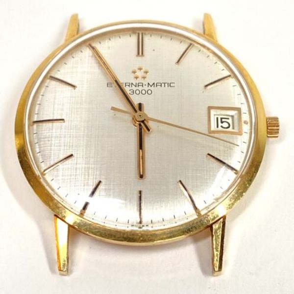18k Gold Eterna-Matic 3000 Automatic Men’s Watch Dress Watch Runs ...
