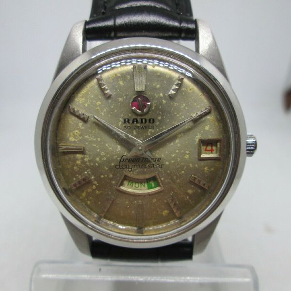 VINTAGE RADO DAYMASTER DAYDATE STAINLESS STEEL AUTOMATIC MENS WATCH ...