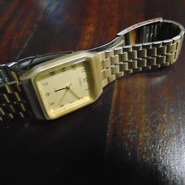 CASIO MQ-337 ref 705 retro mens watch original yellow gold 90s ...