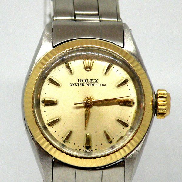 Rolex Oyster Perpetual Ref.6619 Steel & Gold Ladies Watch | WatchCharts ...