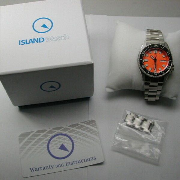 ISLANDER ORANGE DIVE WATCH 38MM ISL-22 NO RESERVE! | WatchCharts ...