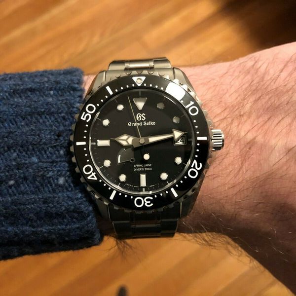 GRAND SEIKO Spring Drive SBGA229 Dive Watch Great Condition Pre-Owned ...