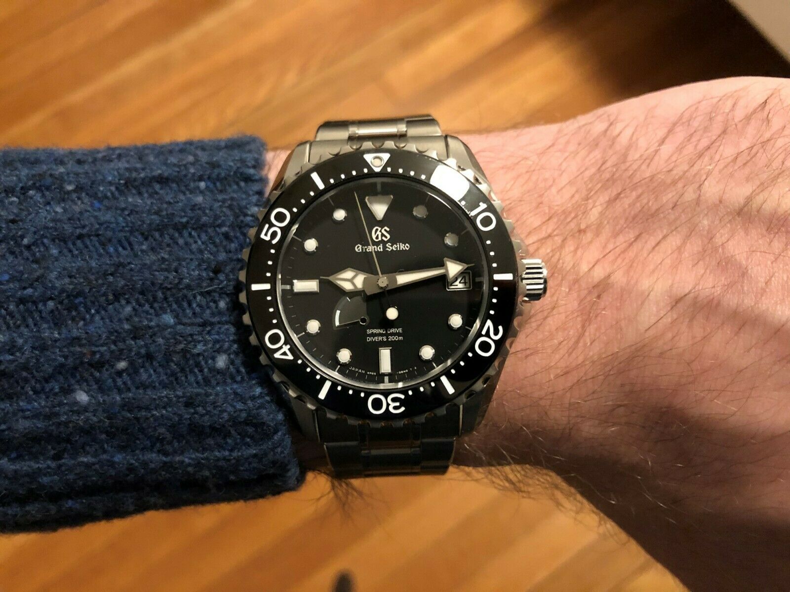 GRAND SEIKO Spring Drive SBGA229 Dive Watch Great Condition Pre-Owned ...