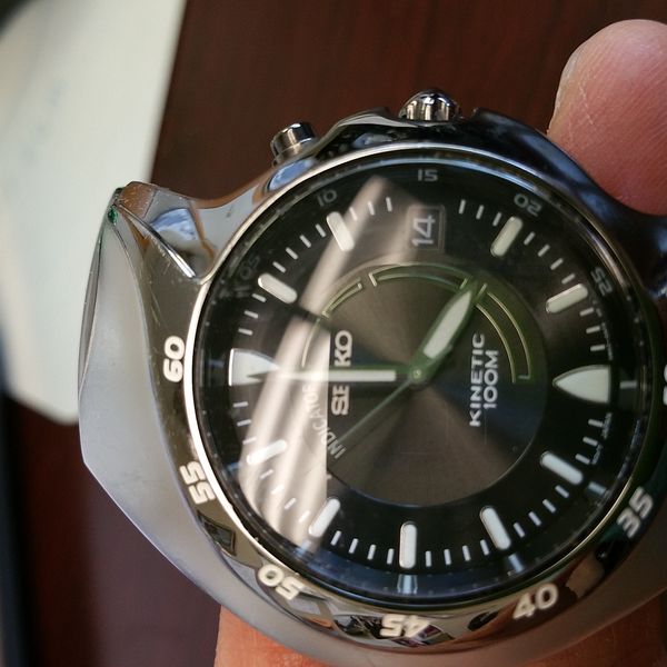 Seiko SKA187 Asymmetric TiCN Kinetic 100M Sports Watch | WatchCharts