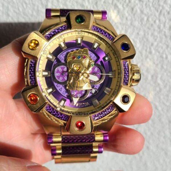 Invicta Thanos Marvel Watch Limited Edition Chronograph Rare Avengers ...