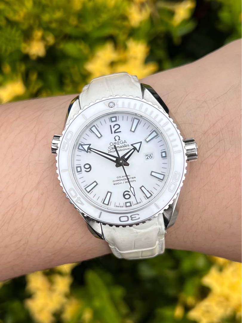 White Planet Ocean 24900) Omega Seamaster Co Axial Planet Ocean White