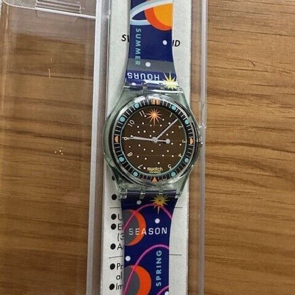 VINTAGE 1995 SWATCH WATCH SOLAR PLANETARIUM SRG-100 SRG100 WITH CASE ...