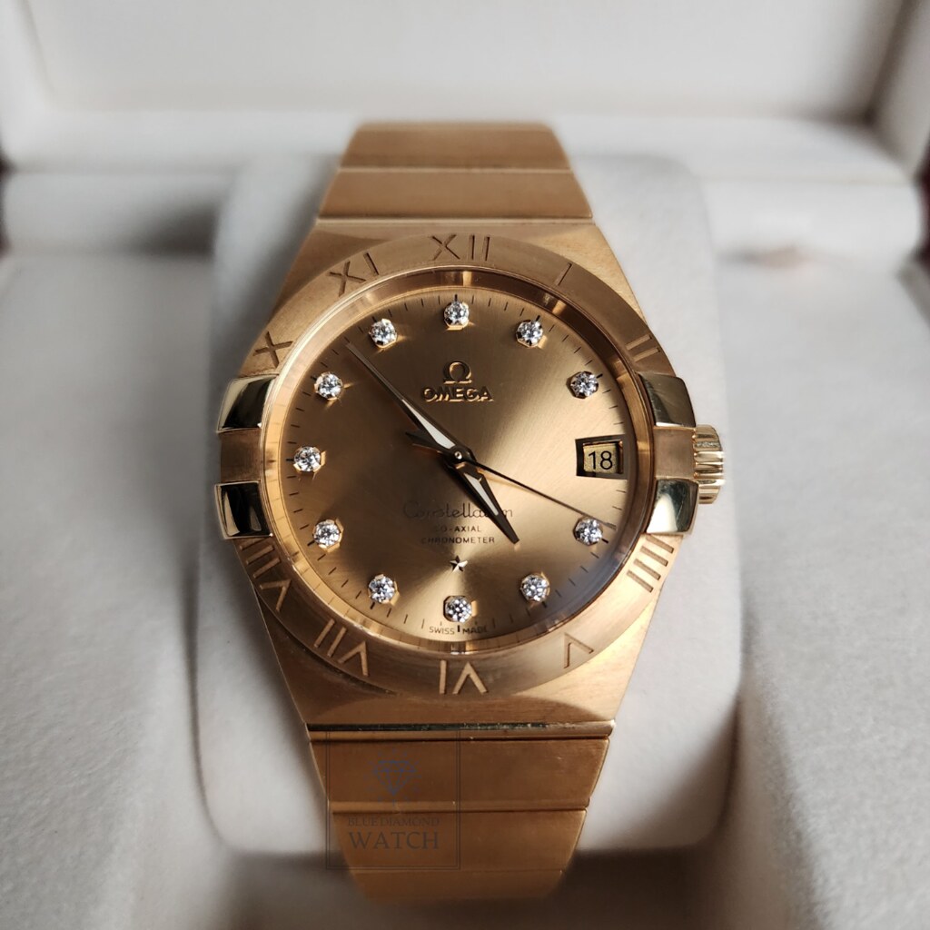 Fs Omega Constellation 18K full solid Yellow Gold diamond dail - 38mm ...