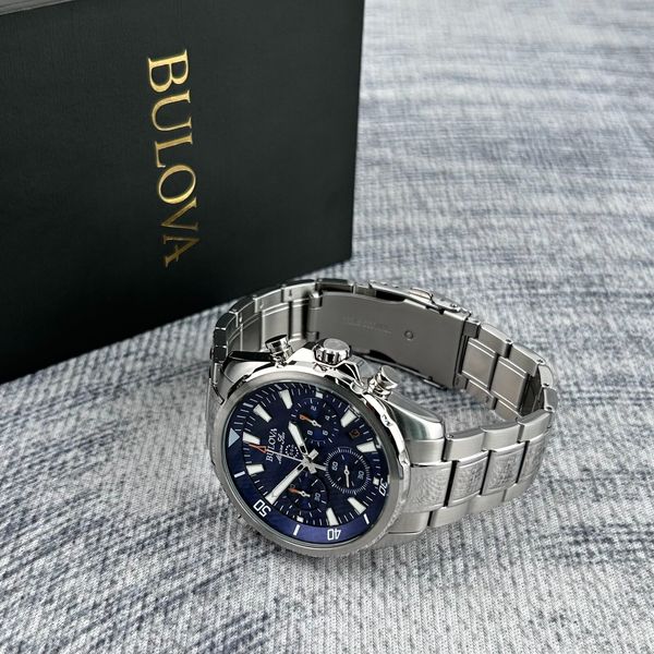 Bulova Men's 96B256 Marine Star Series B Blue Dial Chronograph Quartz ...