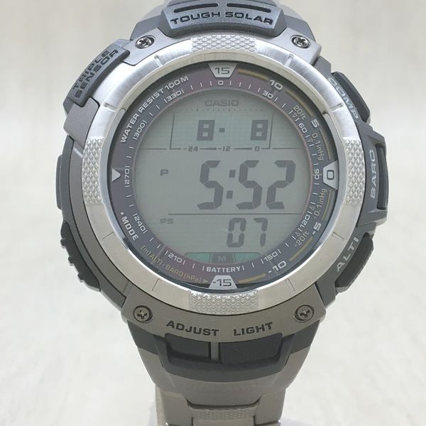 [Used] CASIO PRO TREK / TRIPLE SENSOR / Solar watch / Stainless steel ...