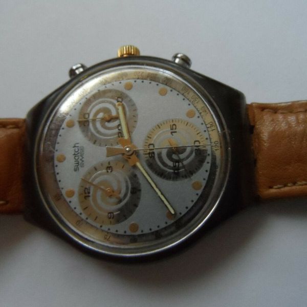 Vintage Swatch Multi Dial Chronograph 22 Jewels Swiss Made Quartz Men's ...