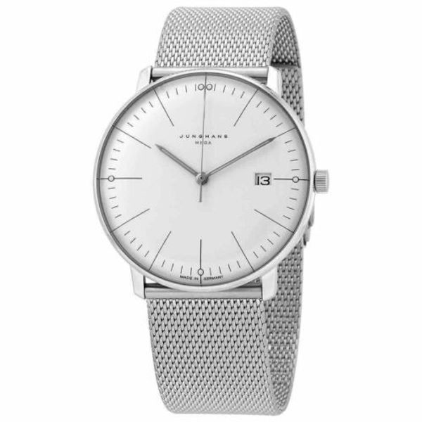 Junghans 058-4821.44 Men's Max Bill Mega White Quartz Watch ...