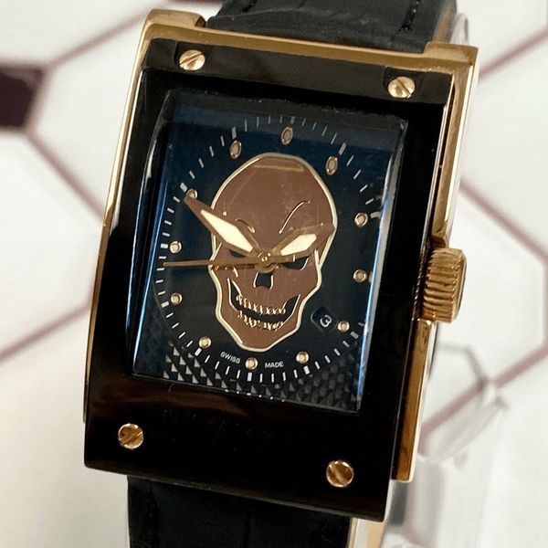 Invicta Swiss Made Corduba Collection Skull Dial Tank Style Menâ s ...