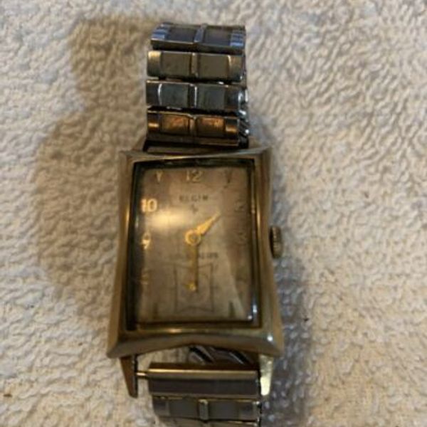 Vintage Men's Elgin ShockMaster Wristwatch Don't run W10k RGPBEZEL FOR ...