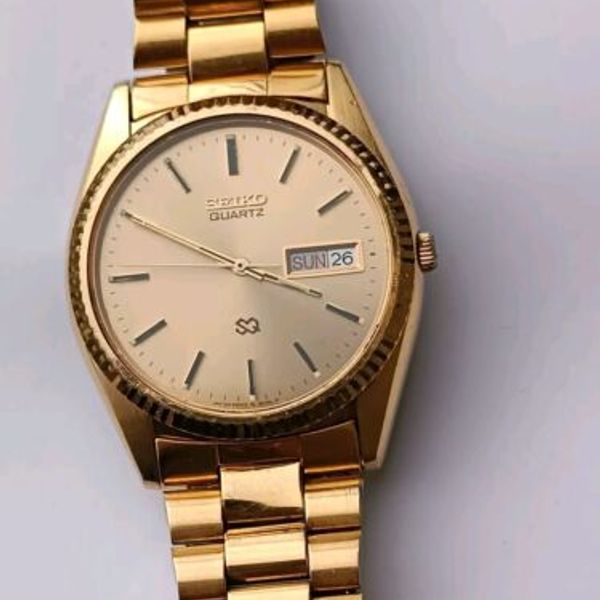 Seiko 6923-8089 quartz men's gold tone stainless steel watch | WatchCharts Marketplace