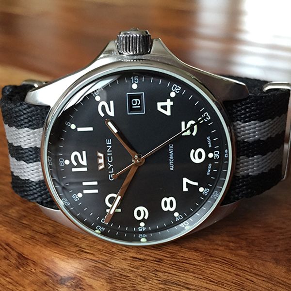 Glycine Combat Field Automatic Watch Ref 3916.19AT-MB5 Full Kit w ...