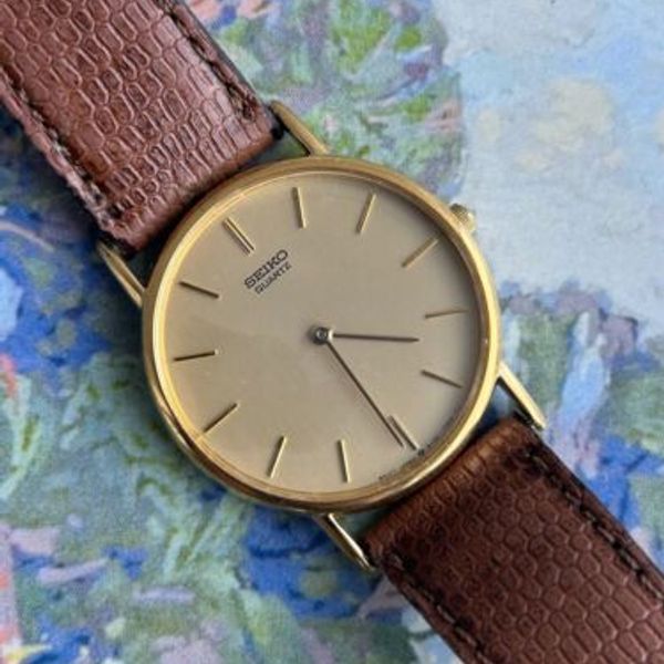 Vintage Seiko Gold Plated Men's Watch Model 5Y30-7000 Original Band, New Battery | WatchCharts ...
