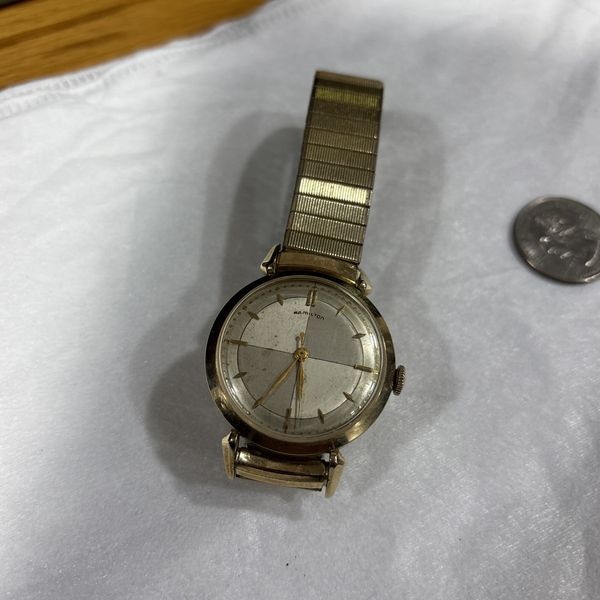 Vtg Hamilton Rodney Men's Wristwatch 18J Cal. 735 Parts/Repair 1956 10K ...