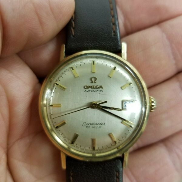 1971 Omega Seamaster De Ville 14k Gold Automatic Men's Watch Vintage ...