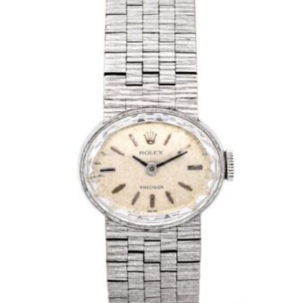 rolex precision 18k solid White Gold Call 1401 | WatchCharts Marketplace
